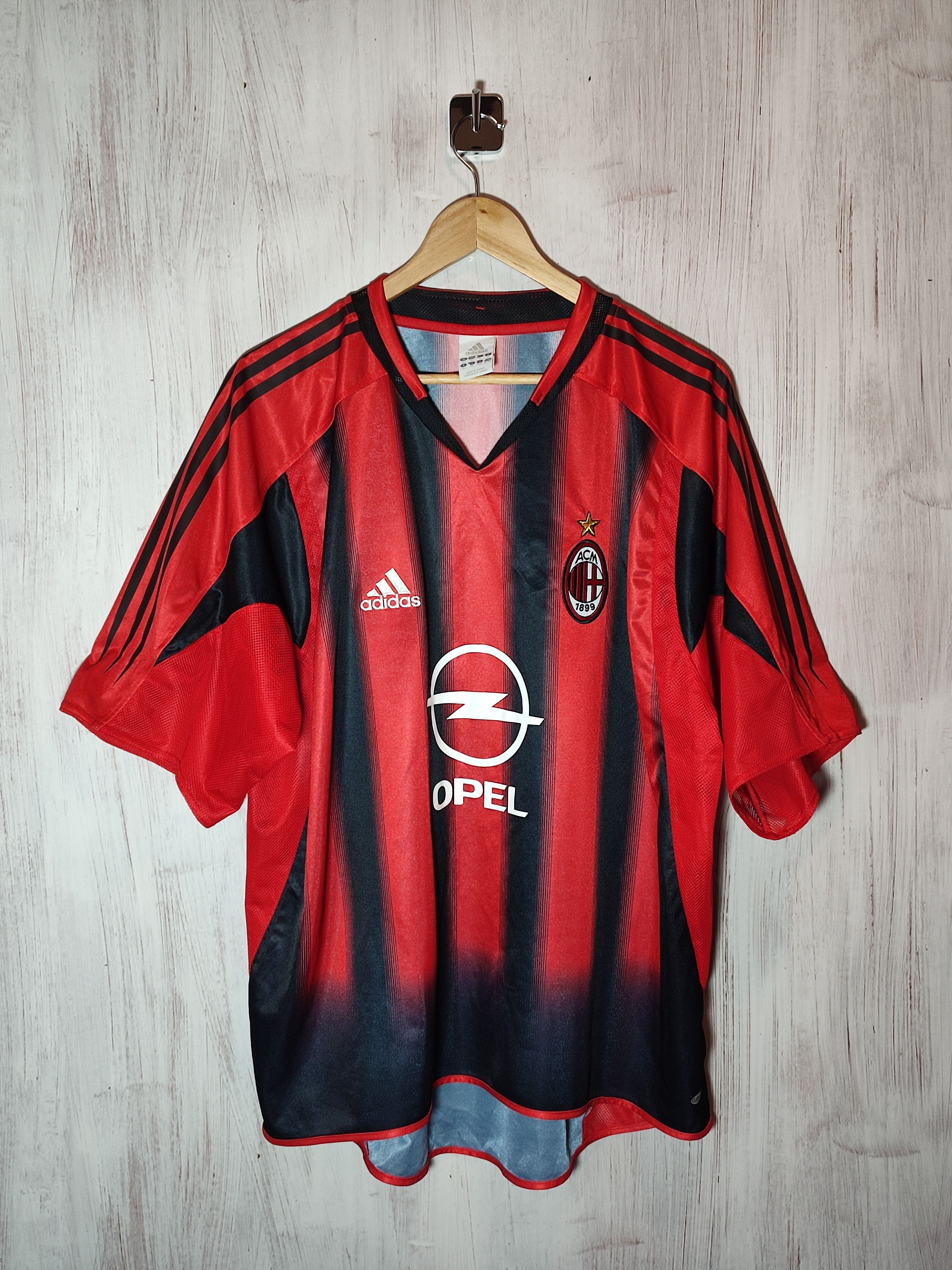 Adidas × Soccer Jersey × Vintage AC Milan 2004 2005 home soccer ...