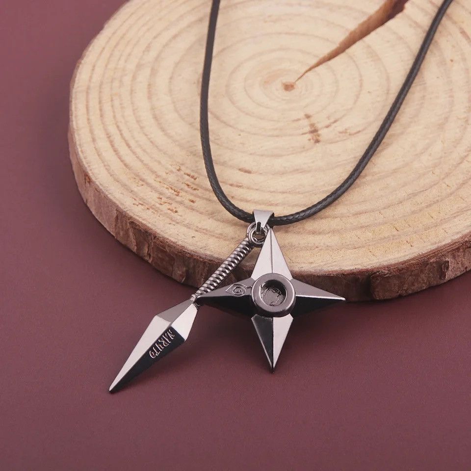 Jewelry × Streetwear Kunai Shuriken Chain Akatsuki Ninja Anime Necklace ...