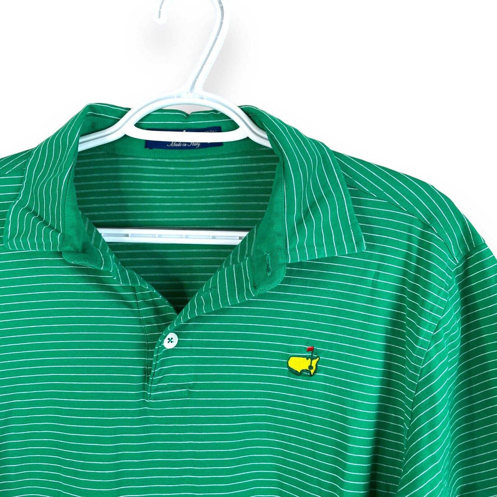 The Masters Clubhouse Coll. Masters Golf Polo Shirt Mens M Green ITALY ...
