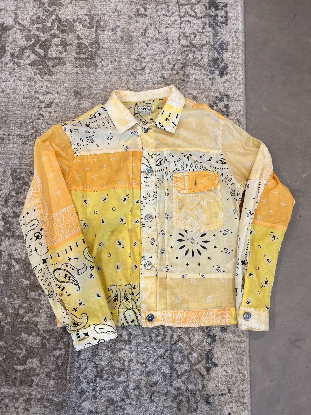 Kapital × Kapital Kountry Yellow Bandana Patchwork Button Up Shirt ...
