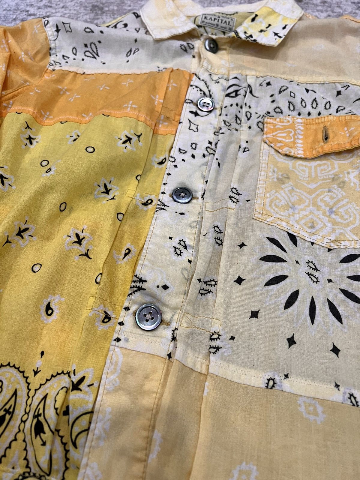 Kapital × Kapital Kountry Yellow Bandana Patchwork Button Up Shirt ...
