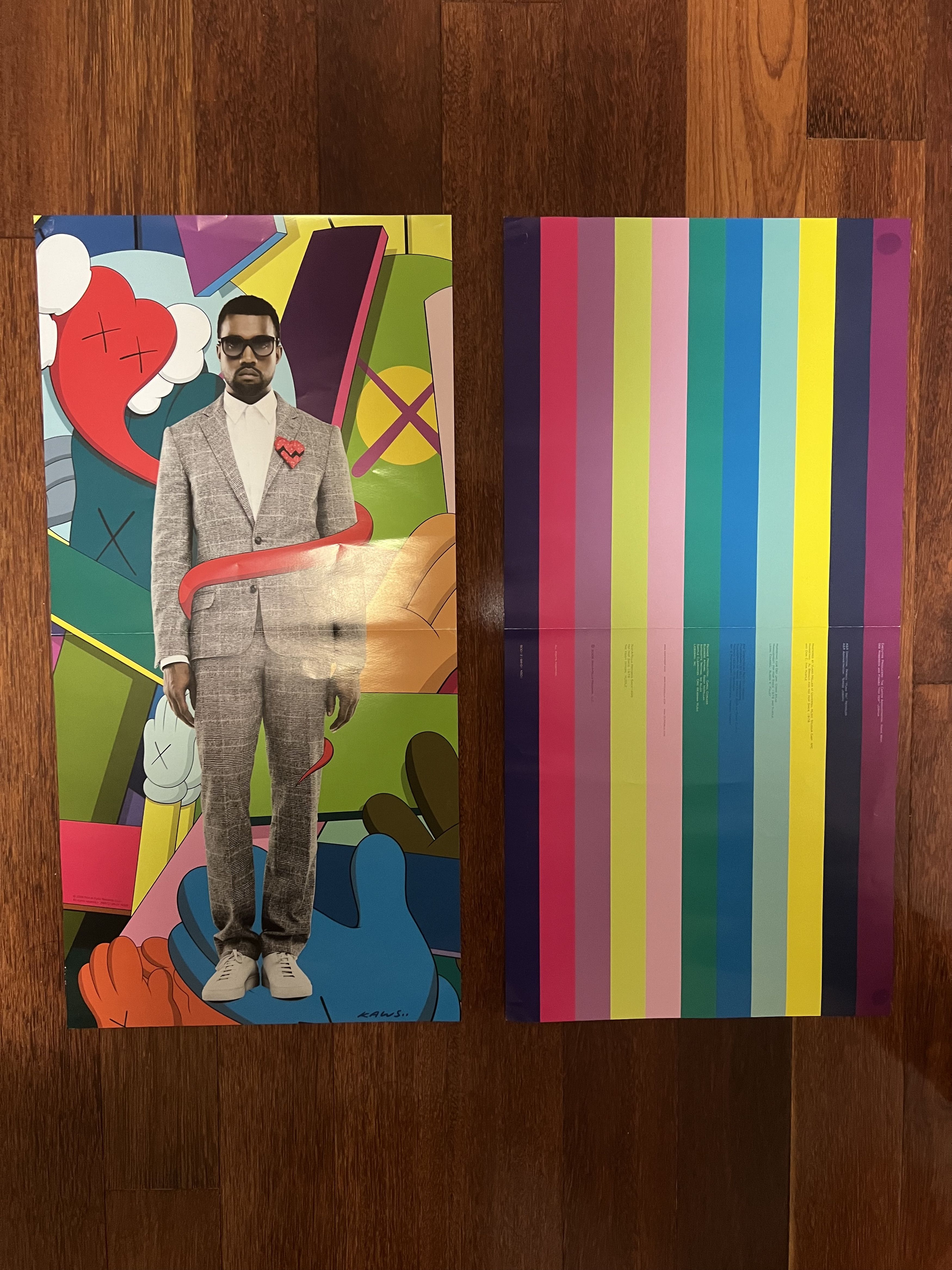 Kanye West × Kaws Kaws x Kanye West 808s & Heartbreak Double Sided ...