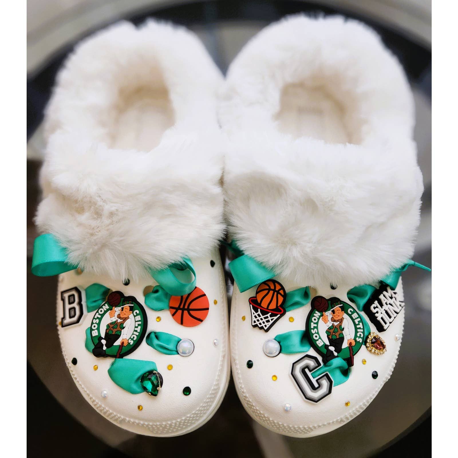 Crocs White Crocs Mammoth Clogs NBA Boston Celtics Design S-10 | Grailed