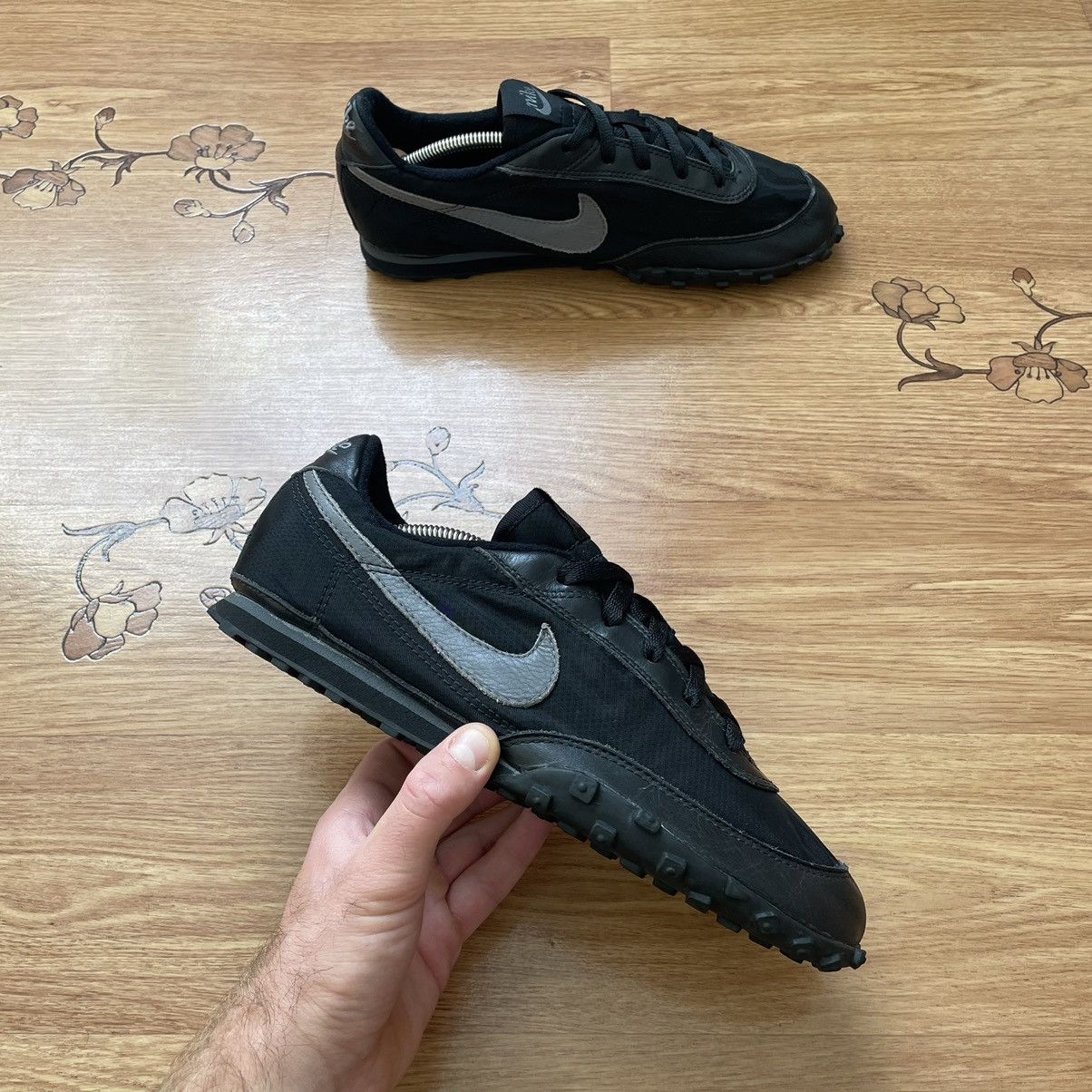 Nike Nike Waffle Racer II All Black , Vintage sneakers | Grailed
