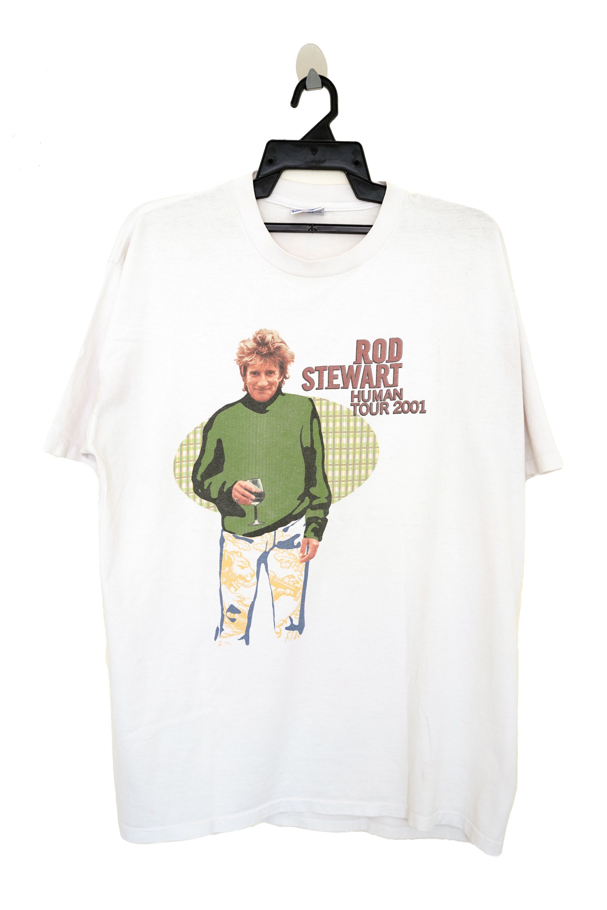 Vintage Vintage Rod Steward Human Tour 2001, Single Stitch TShirt | Grailed