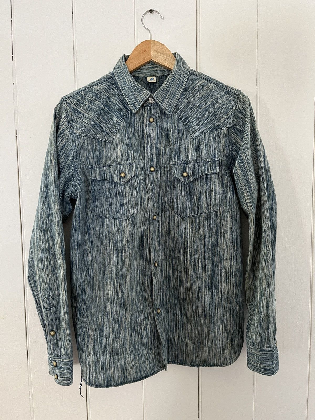 Pure Blue Japan Pure Blue Japan denim western shirt | Grailed