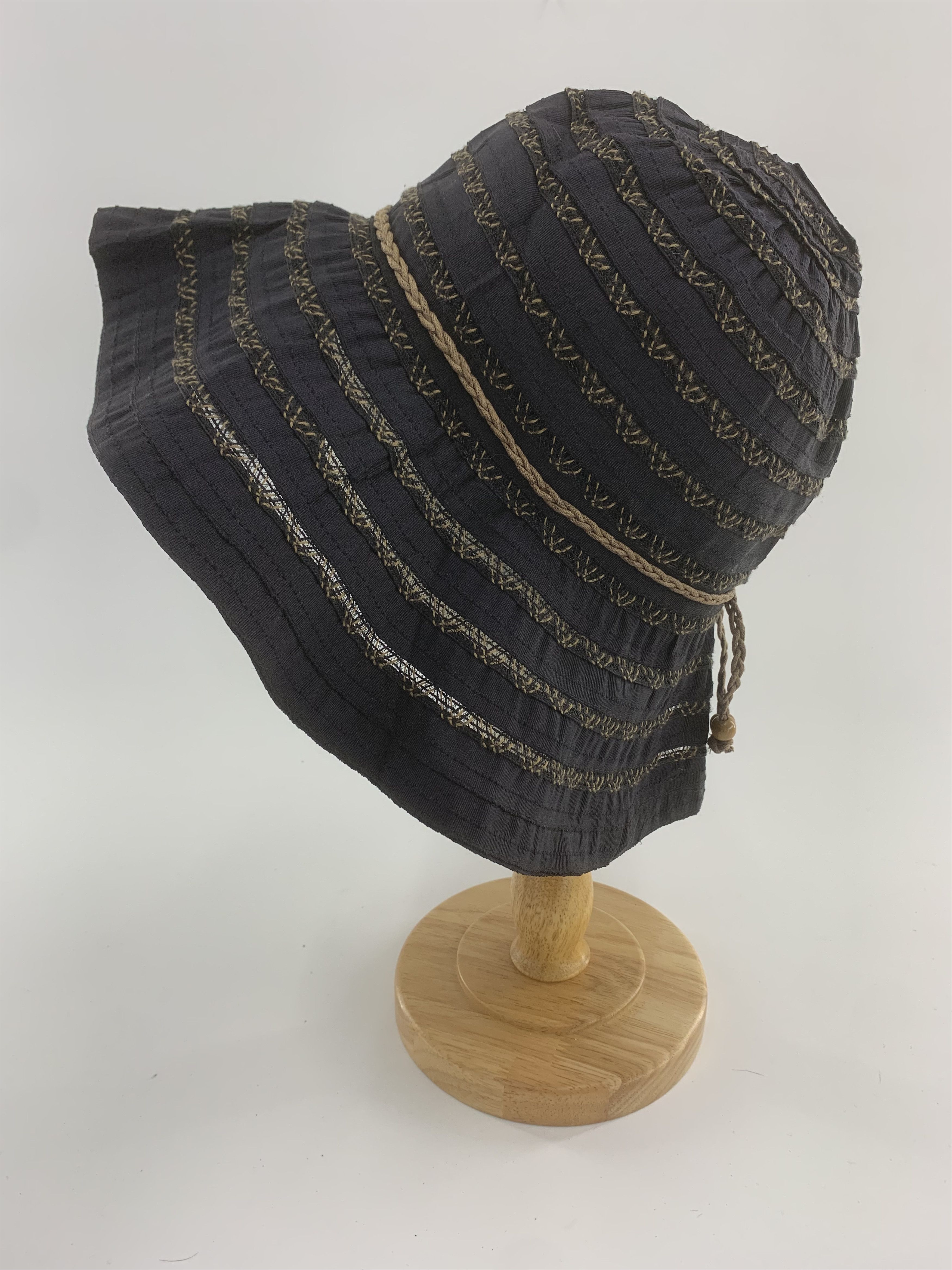 Hat × Vintage Black Stitched Hat Nice Design for Womens | Grailed