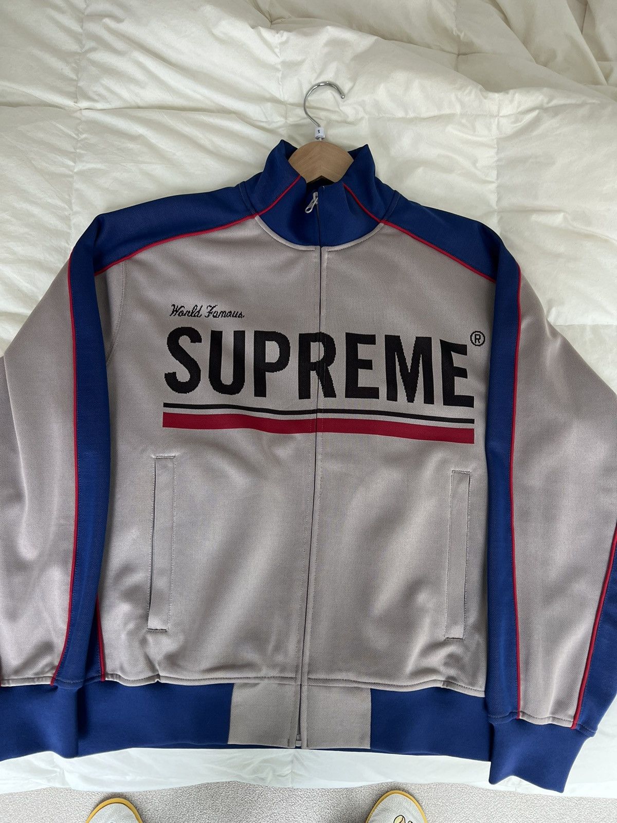 Supreme Supreme zip up New York logo tracksuit jacket | Grailed
