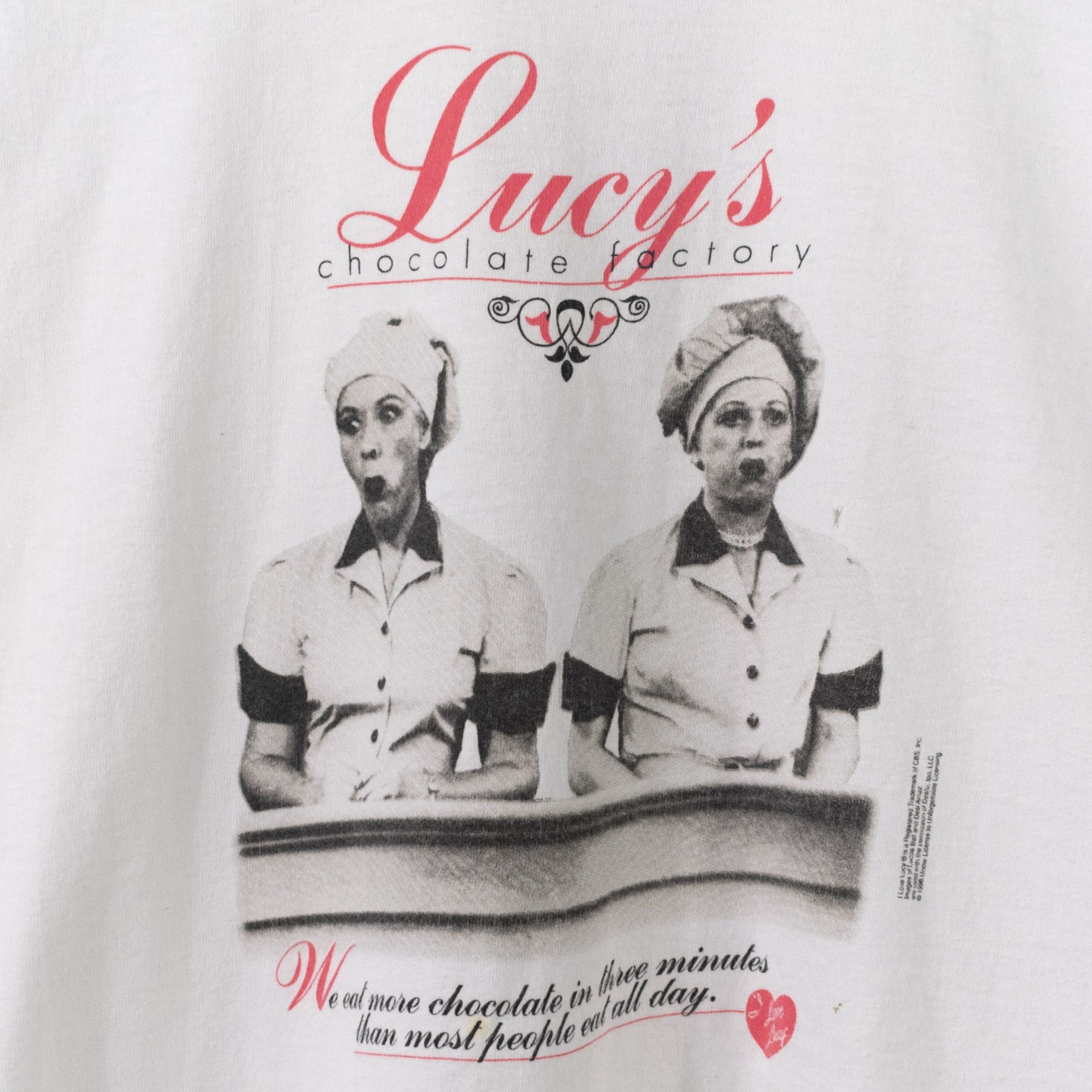 Vintage 1996 CBS Inc Lucy's Chocolate Factory I Love Lucy T-Shirt | Grailed