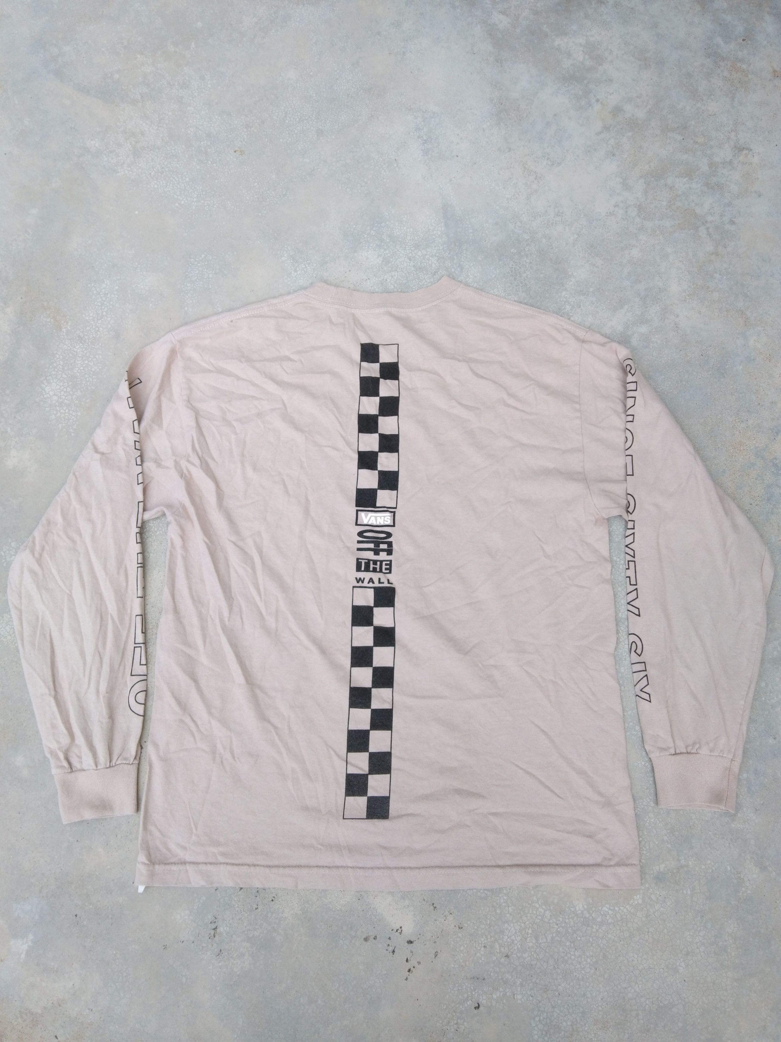 Vintage Vans Checkerboard Long Sleeve T Shirt | Grailed