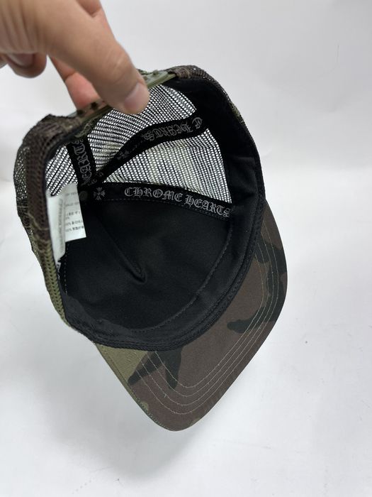 Chrome Hearts CHROME HEARTS CAMO ARMY TRUCKER CAP | Grailed