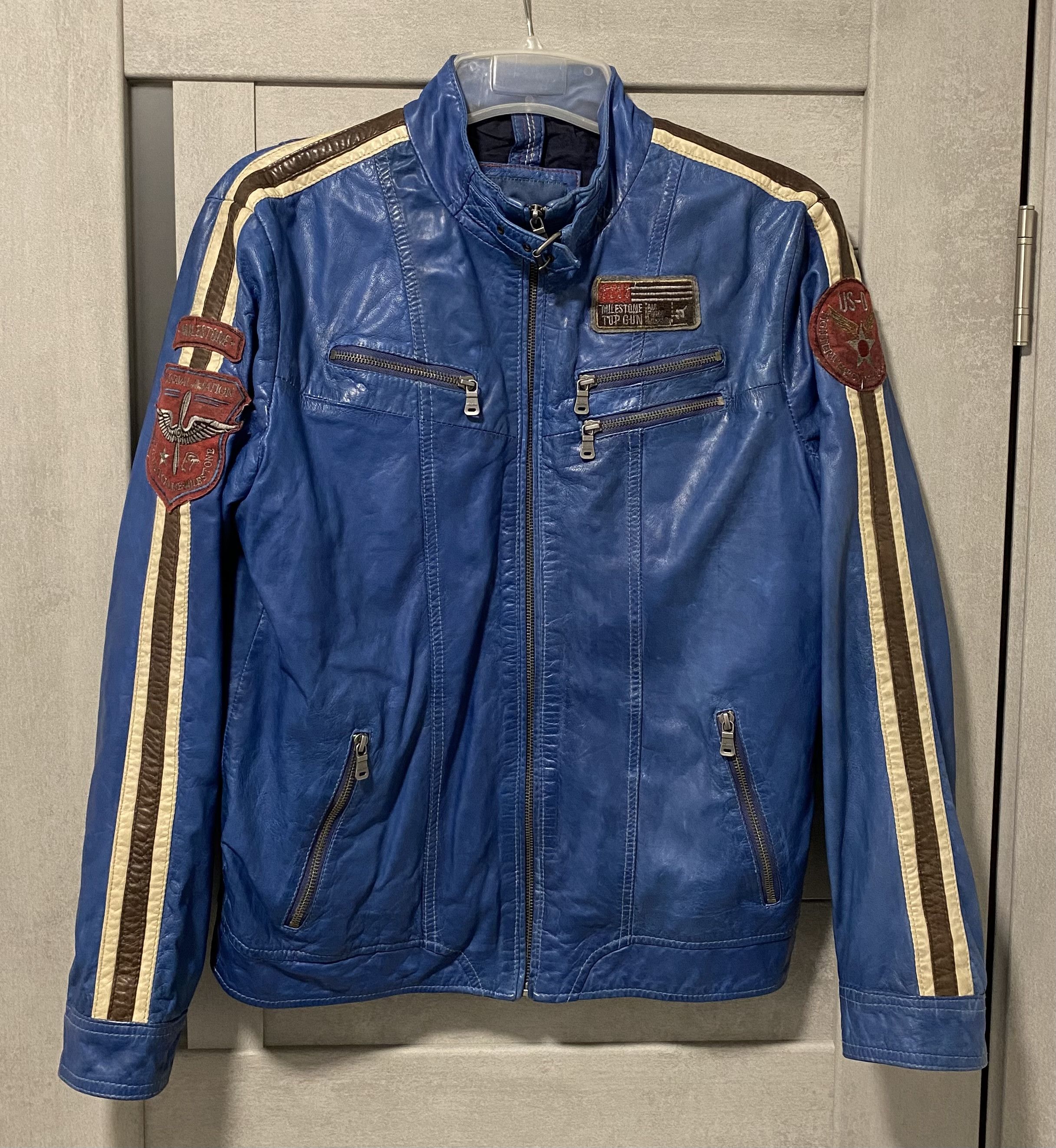 Leather Jacket × Milestone Milestone military Top Gun Flight leather ...