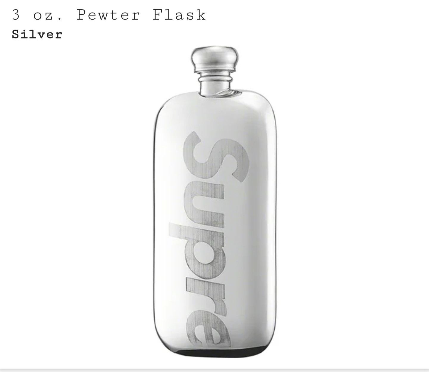Supreme Supreme 3 oz. Pewter Flask | Grailed