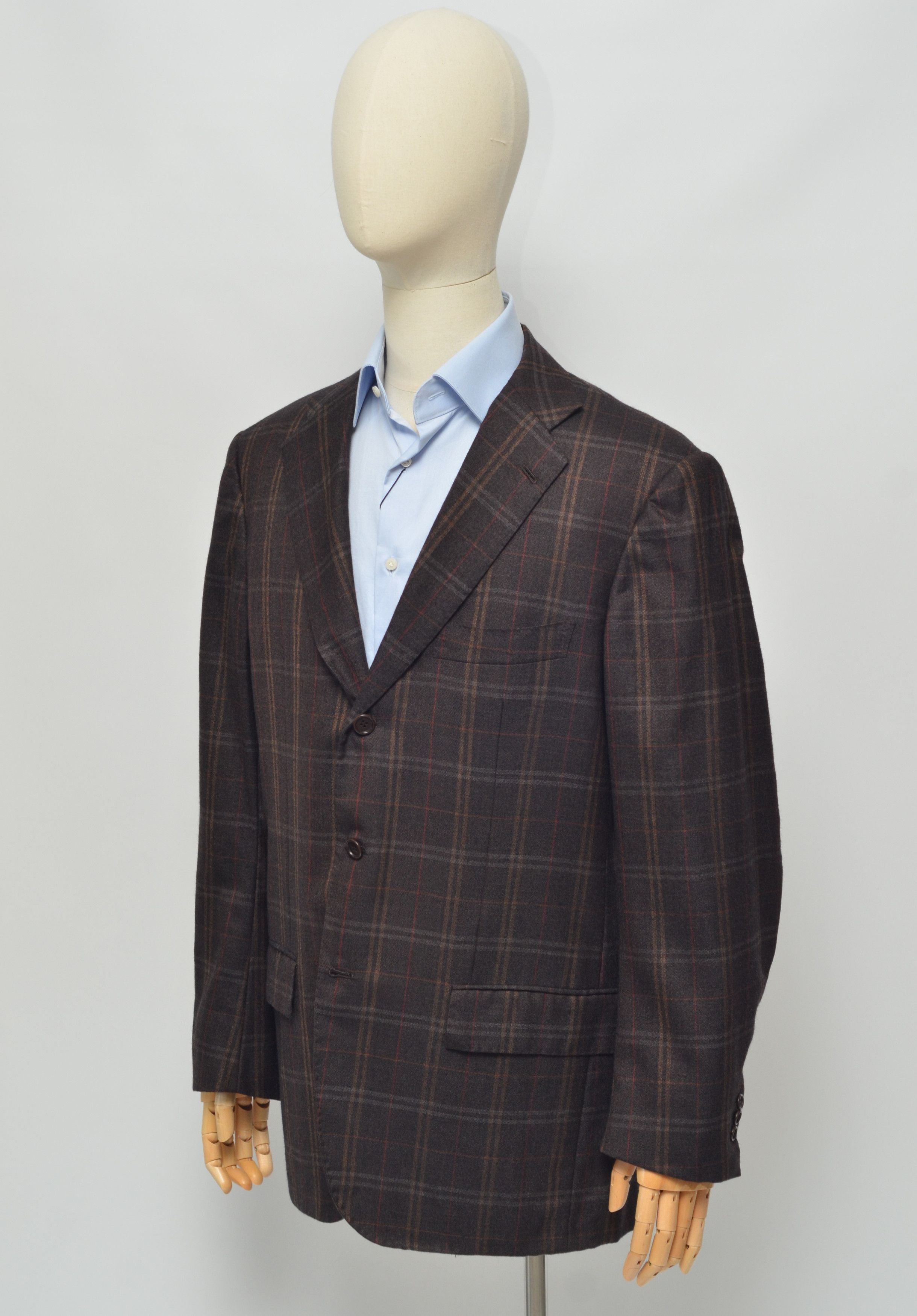 Italian Designers × Kiton × Luxury KITON Napoli Cashmere Plaid Blazer ...