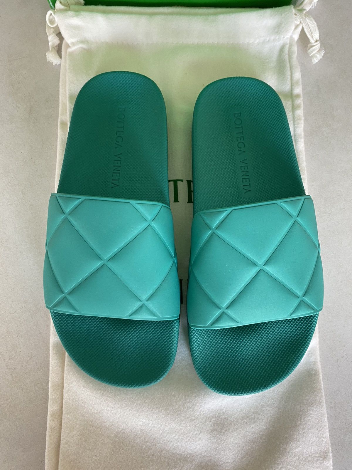 Bottega Veneta Rubber Quilted Slide Sandals | Grailed