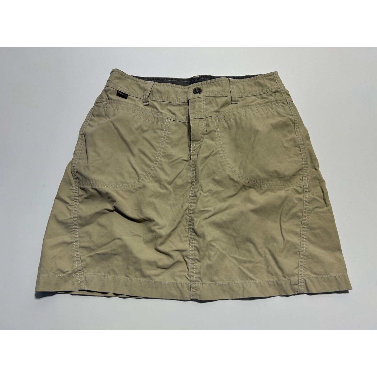 Vintage Kuhl Dry Stretch Cargo Skirt Size 4 Womens Beige (F13) | Grailed