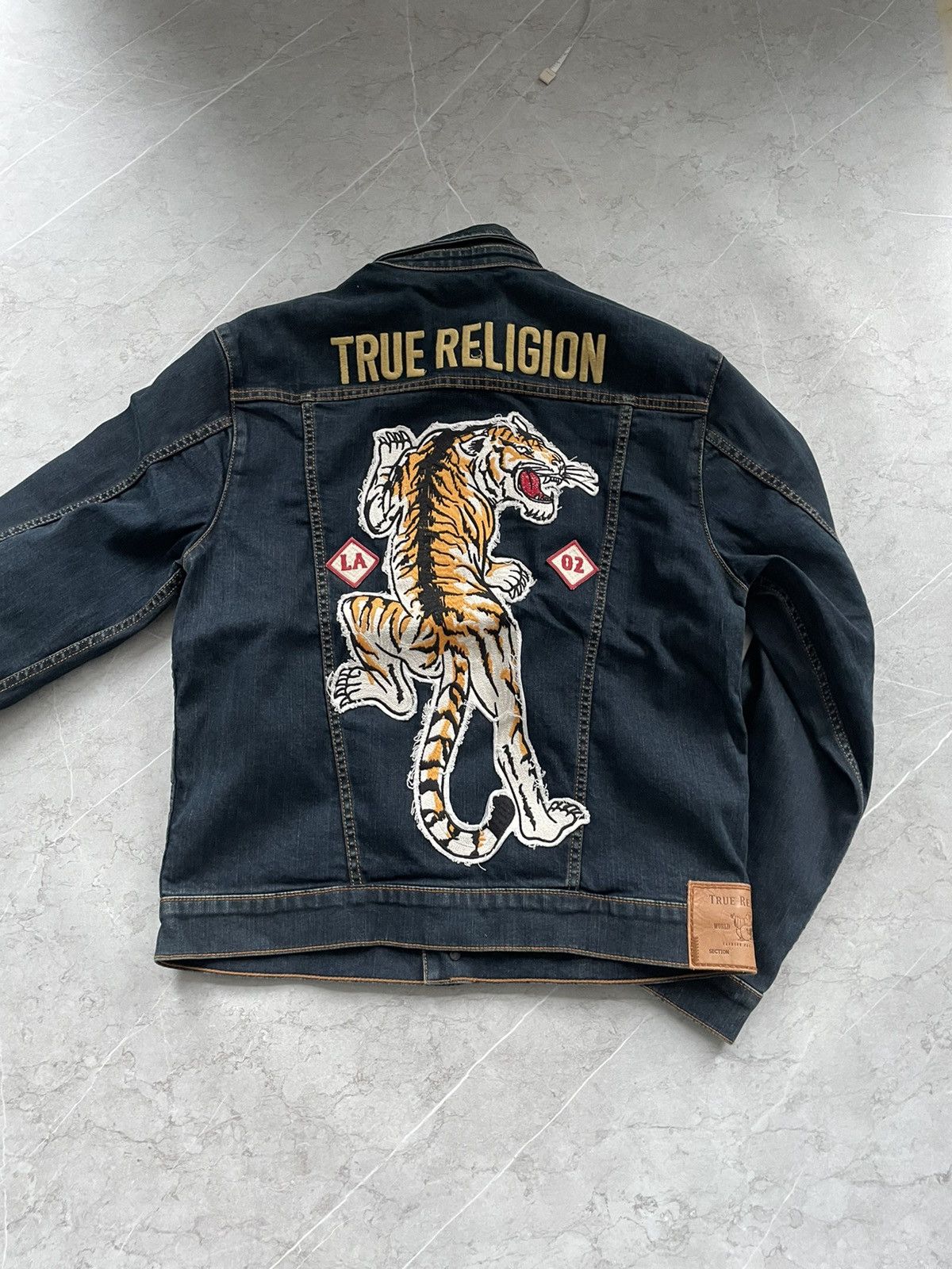 True Religion True religion tiger denim jacket M | Grailed
