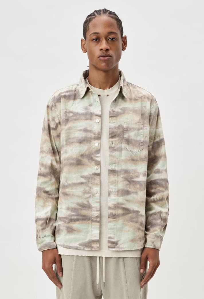 John Elliott Corpus Button Down Shirt Marrin Camo | Grailed