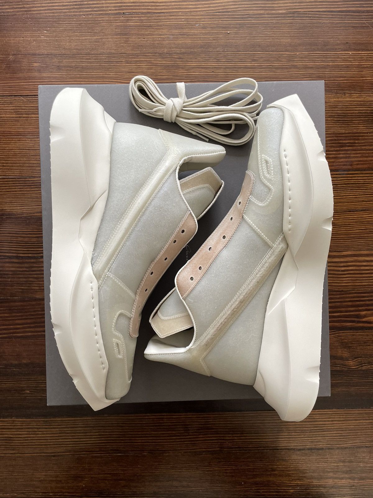 Rick Owens Natural Transparent Leather Geth Runner Rick Owens SS23 EDFU ...