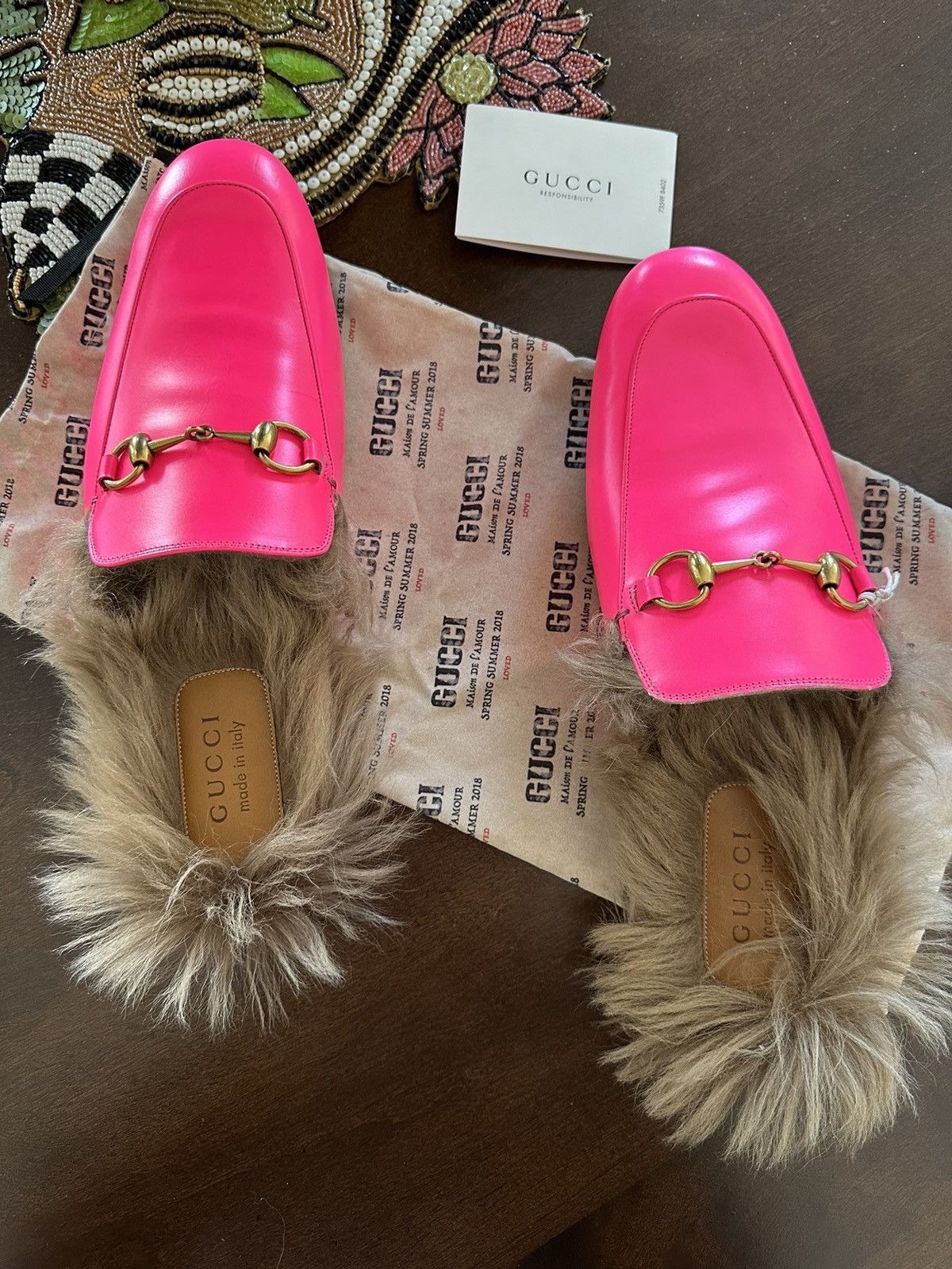 Gucci Princetown pink Gucci loafers | Grailed