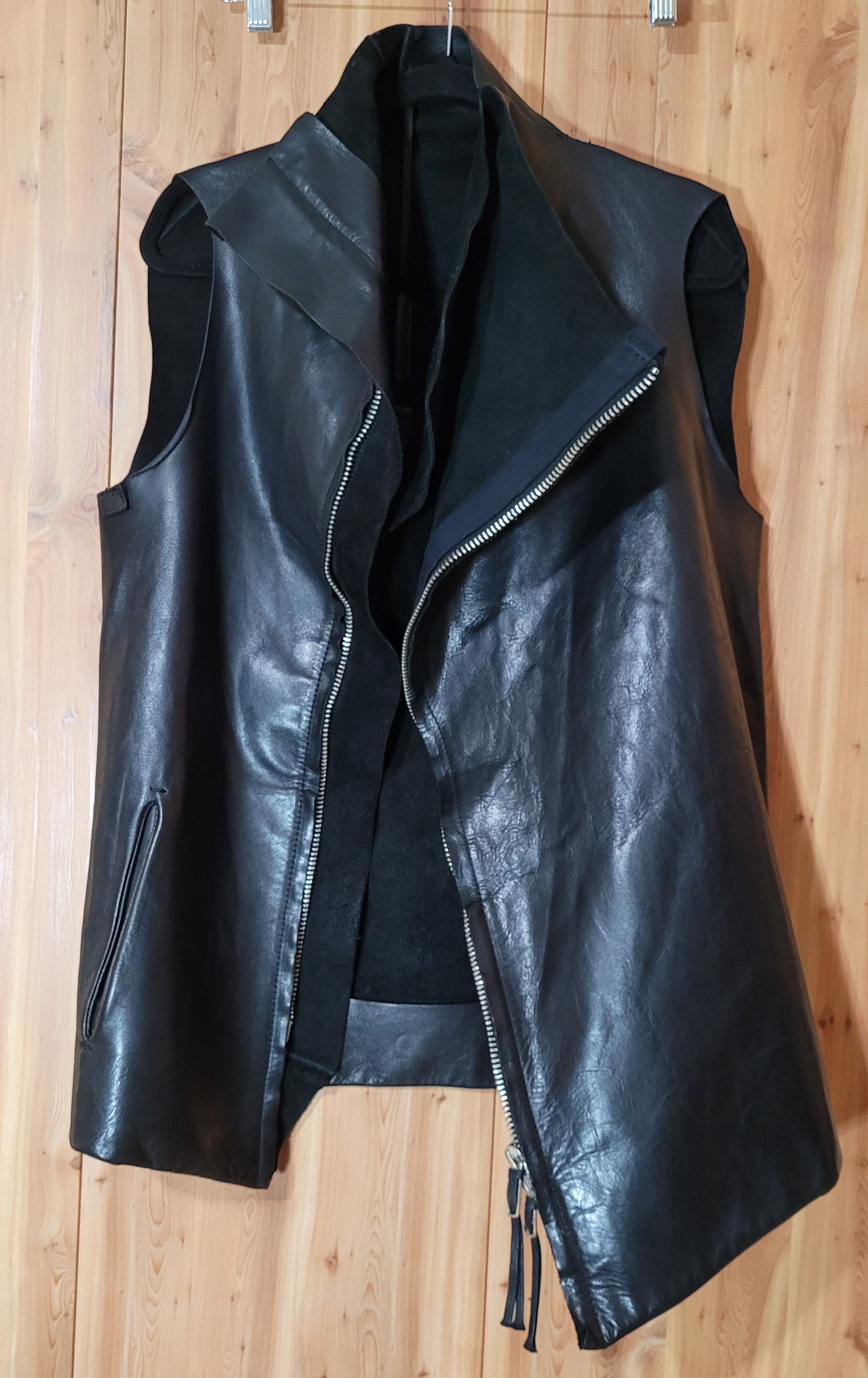 Boris Bidjan Saberi AW 10-11 One Piece Leather Vest | Grailed