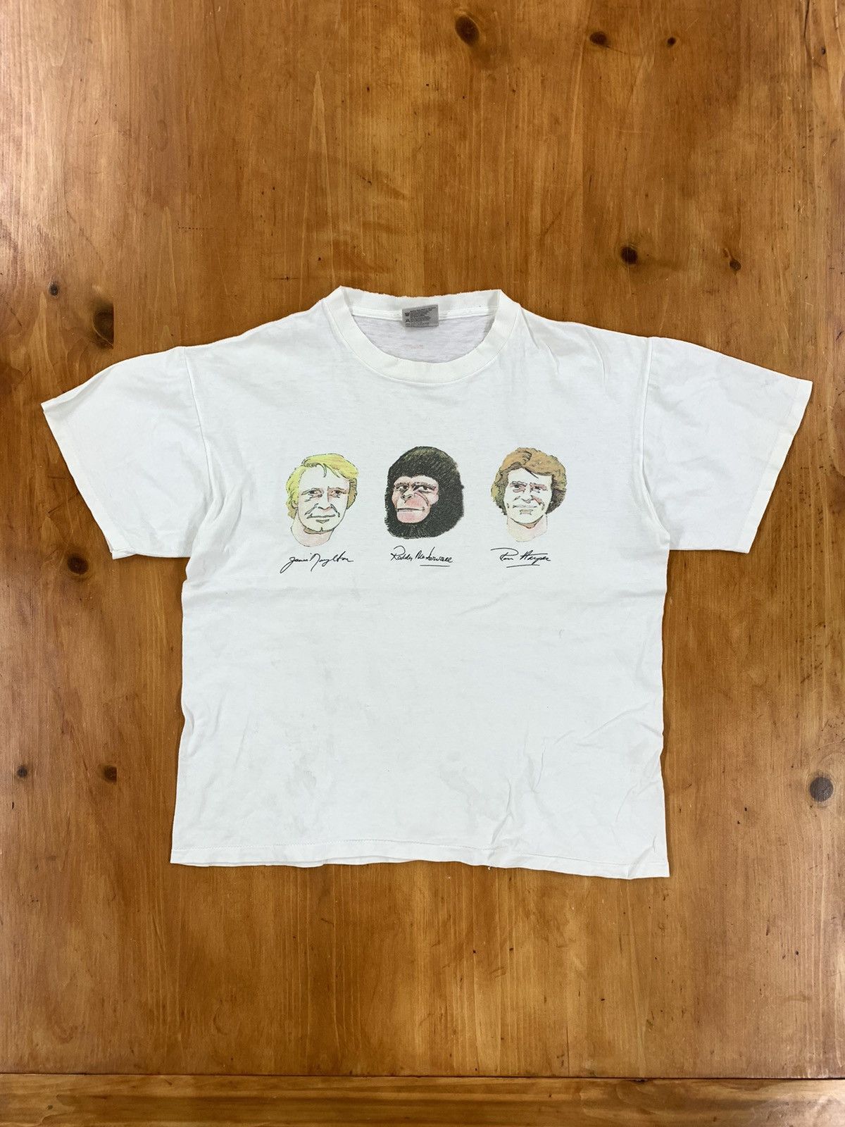 Bape Vintage Rare 1990s Bape Planet of the Apes Headshots Tee | Grailed