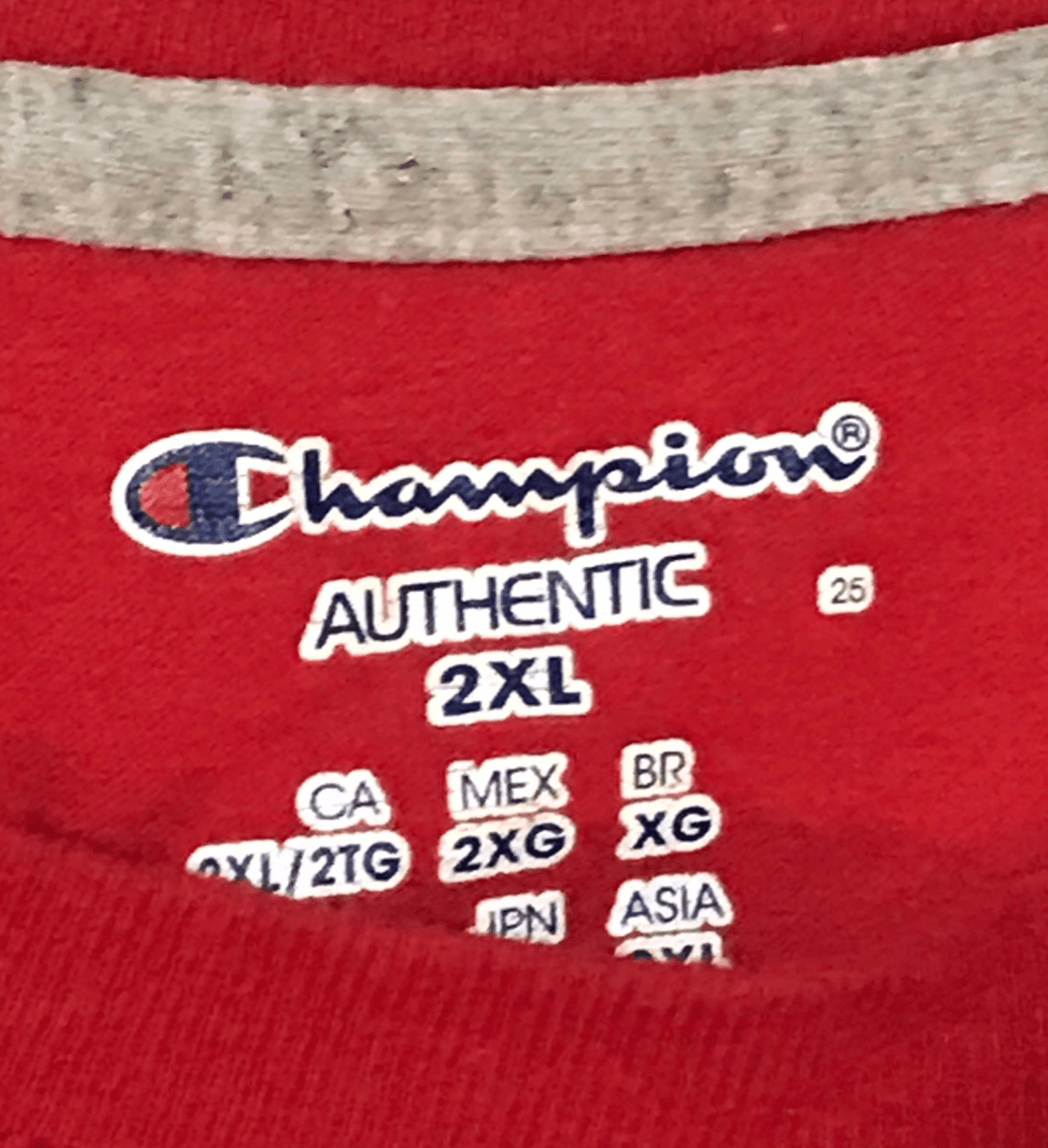 Champion Retro 90s Champion Red T Shirt | Grailed