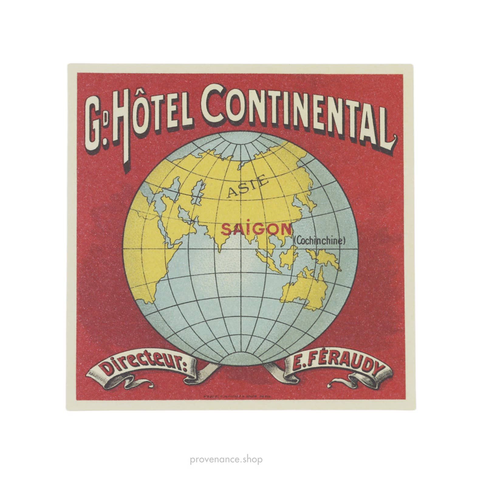 Louis Vuitton 🔴 Hotel Label Sticker Postcard - G Hotel Continental ...