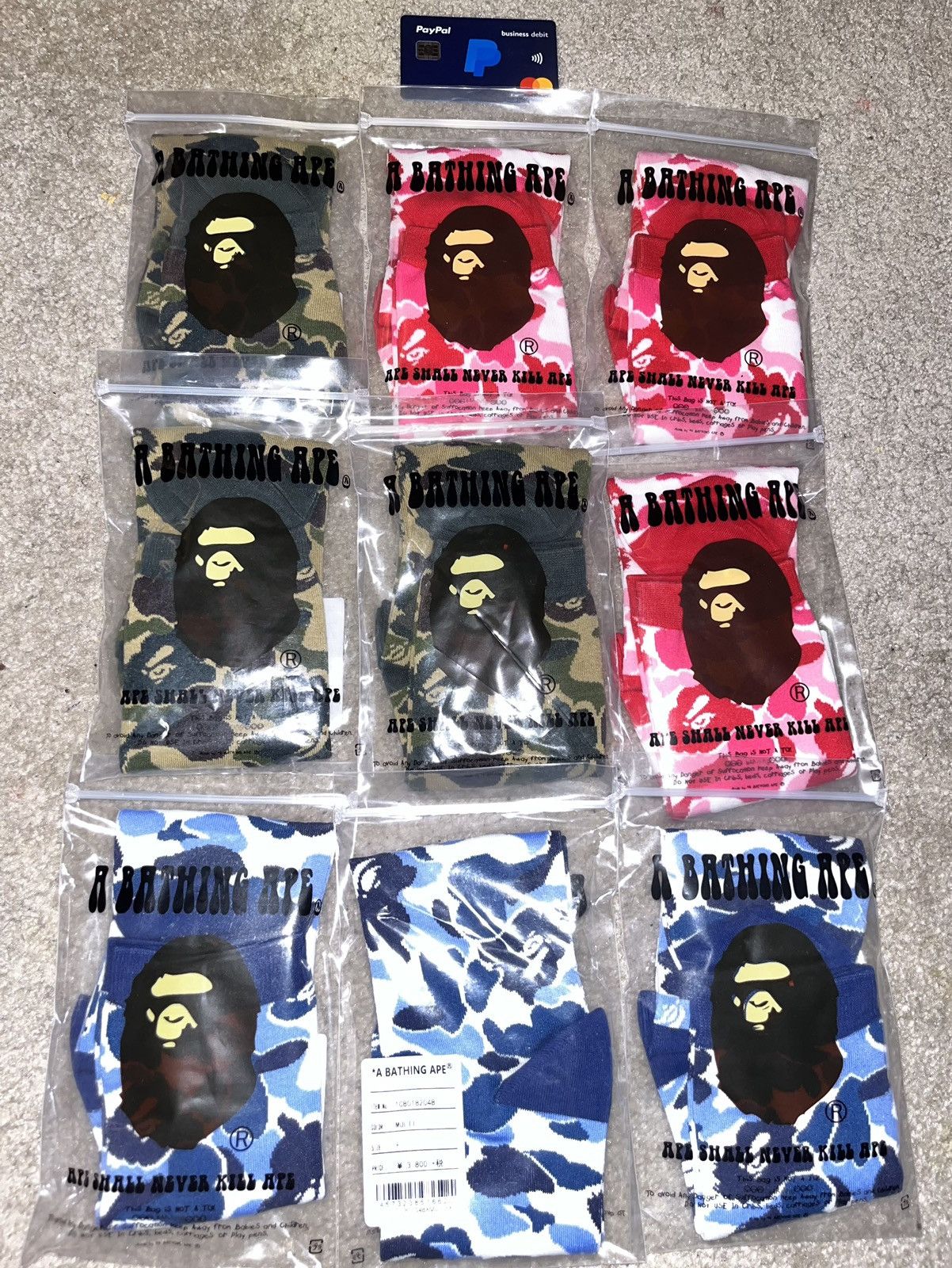 Bape ABC Camo Green socks | Grailed