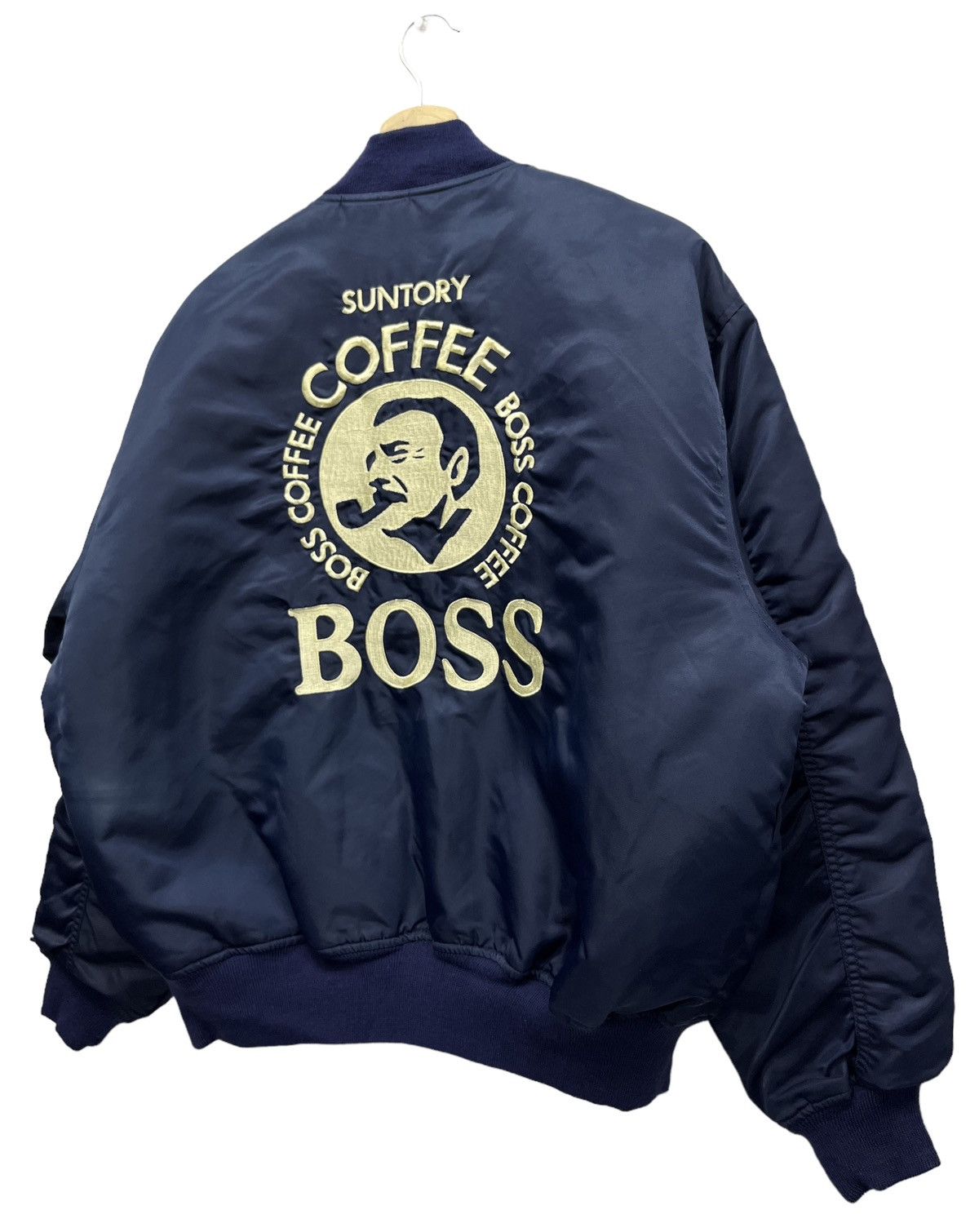 Vintage 💥Vintage SUNTORY BOSS COFFEE Japan MA-1 Bomber Jacket | Grailed