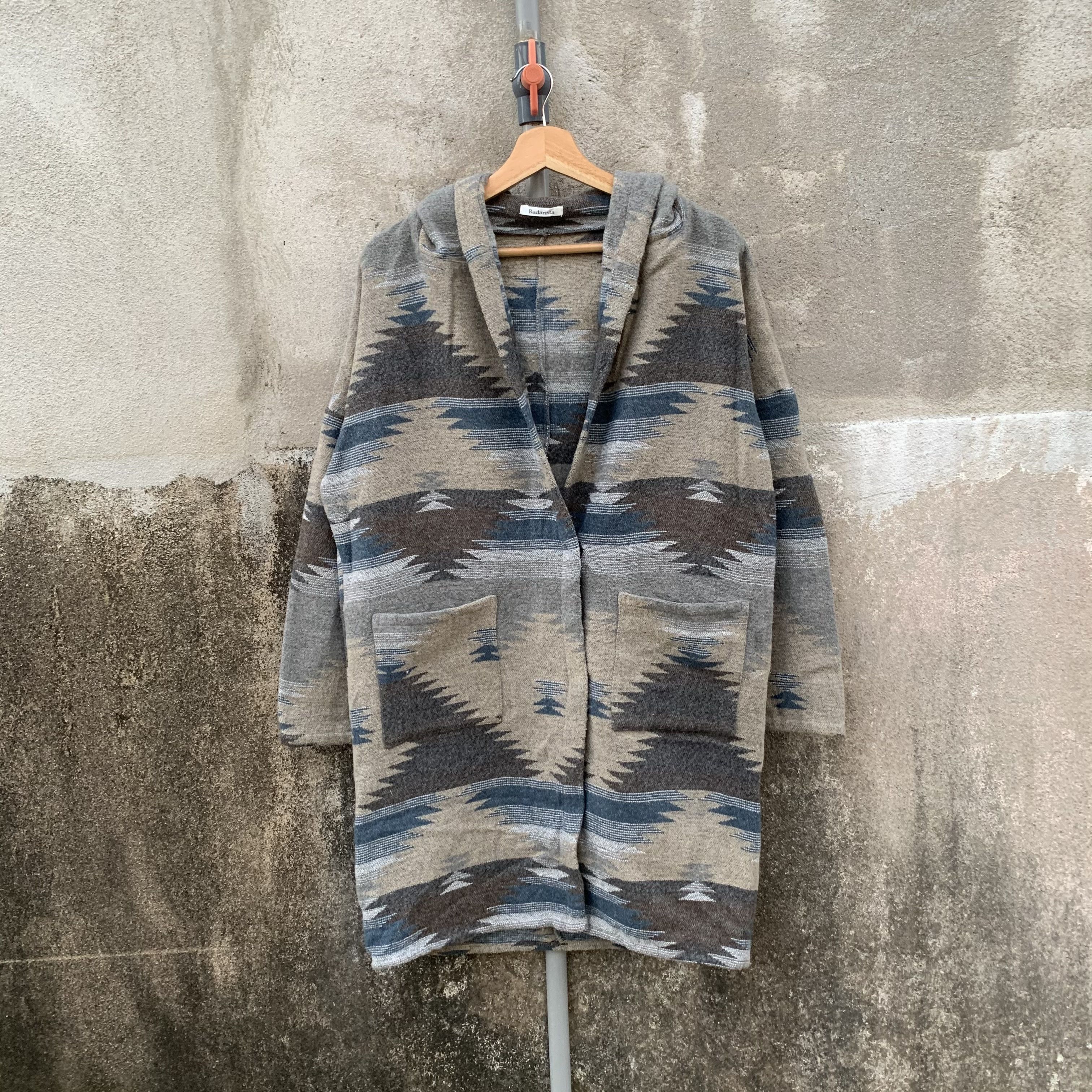 Patterned Cardigans Aztec Navajo Native Hoodie Long Cardigan VERY RARE ...
