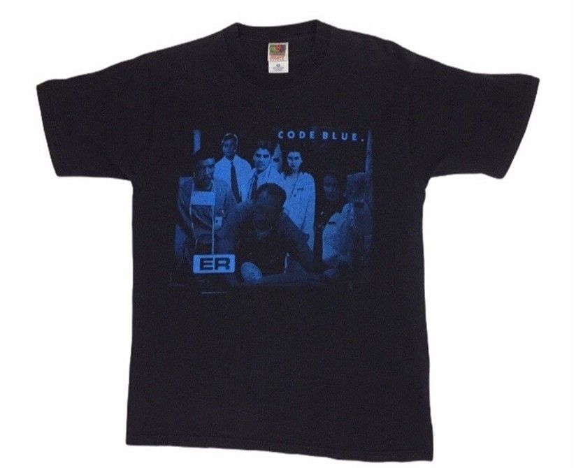 Vintage VINTAGE 00s EMERGENCY ROOM ER CODE BLUE HORROR MOVIE TSHIRT ...