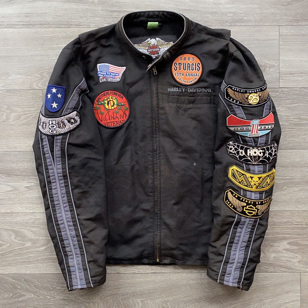 Harley Davidson Harley Davidson Motorcycle Racing Patch Jacket | Grailed