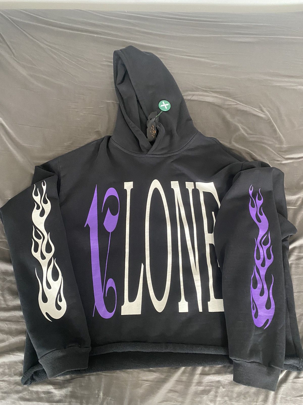 Vlone Vlone x Palm Angels Hoodie Black x Purple | Grailed