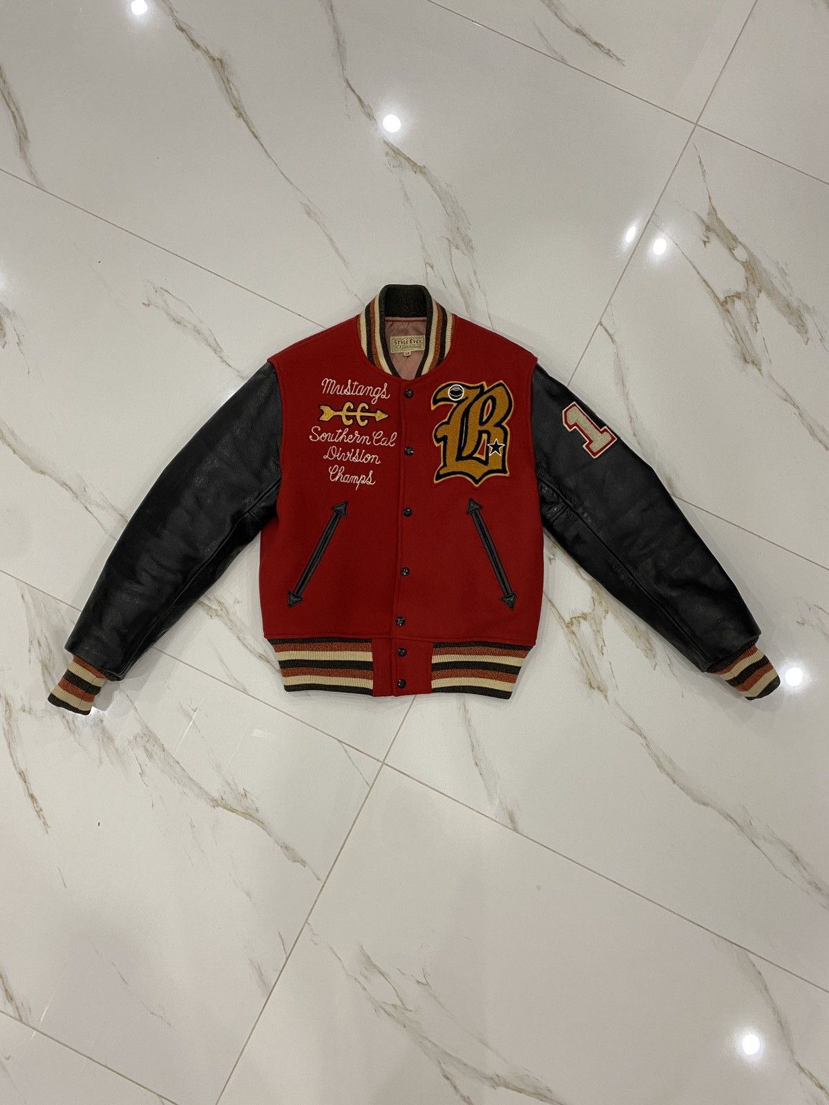 Vintage × Whitesville Style Eyes Berkeley Mustangs Varsity Jacket | Grailed