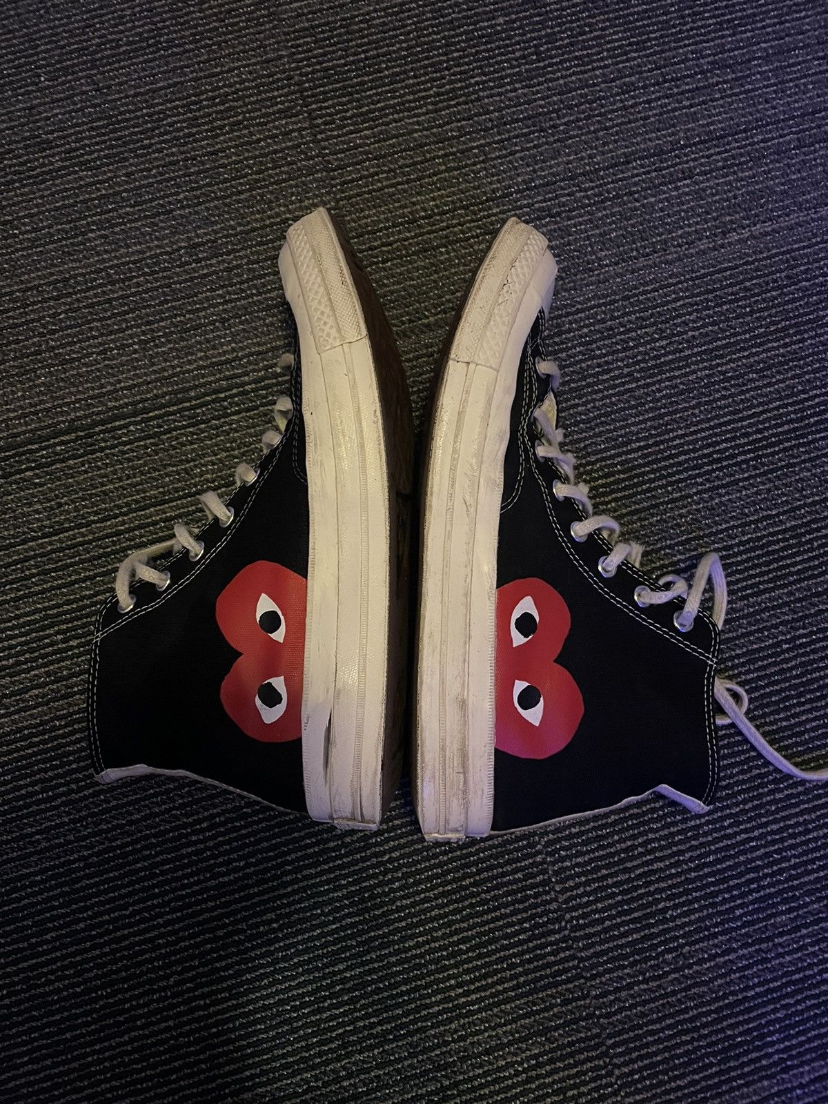 CDG CDG CDG × Comme des Garcons × Converse CDG black high top converse ...