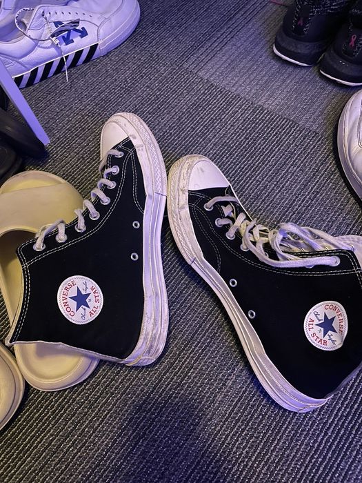 Converse CDG black high top converse | Grailed