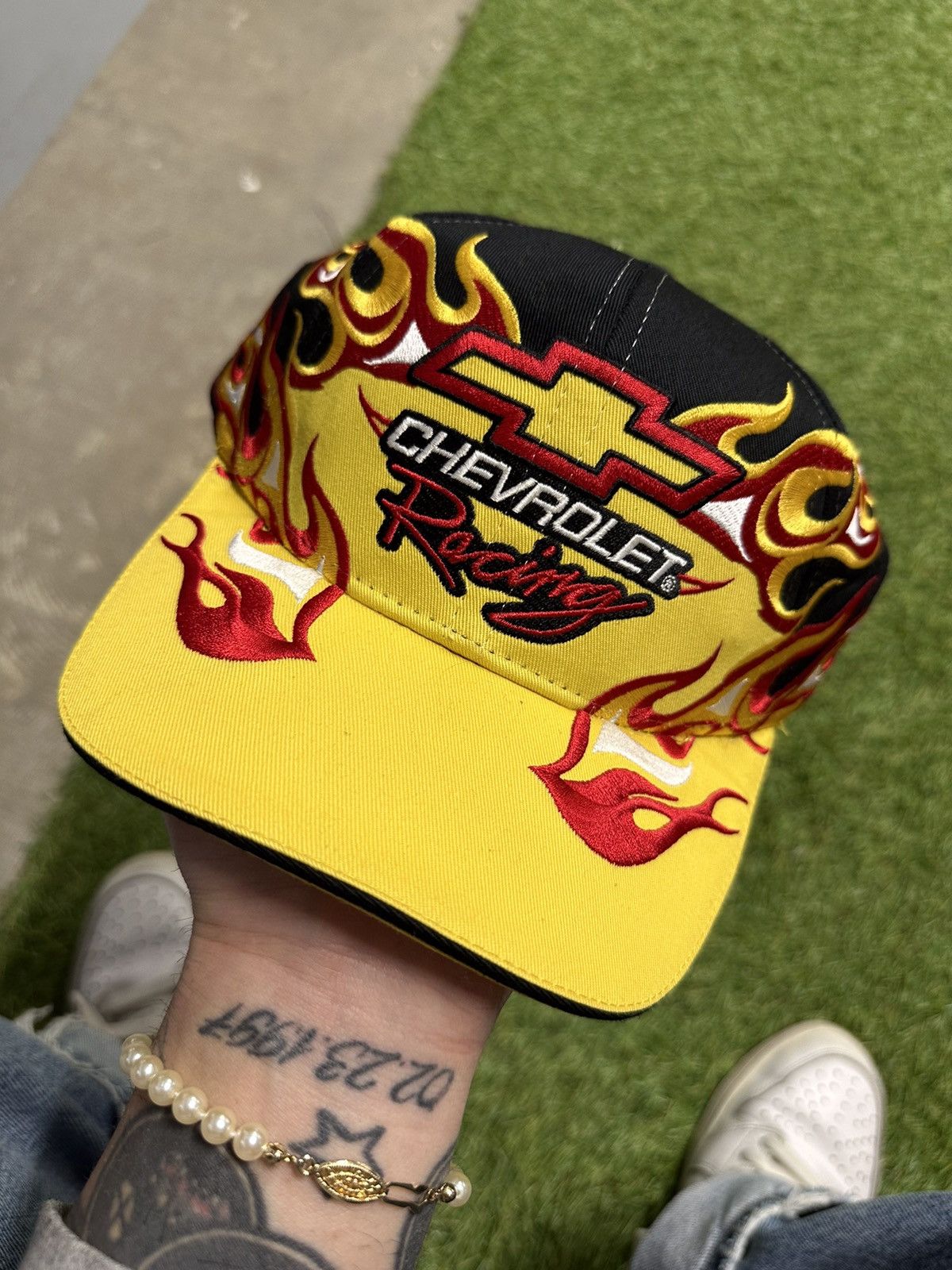 Vintage Vintage Chevy Racing Flames Hat Embroidered | Grailed
