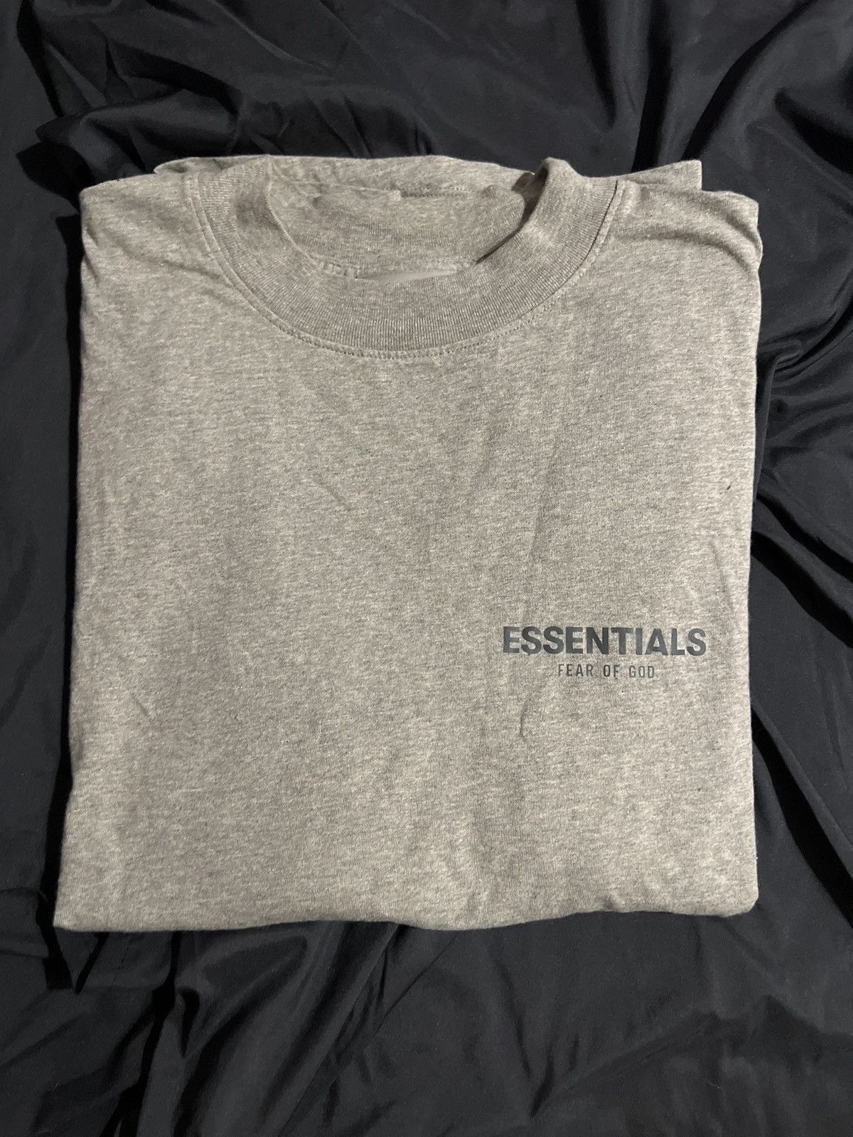 Essentials × Fear of God Essentials Reflective Logo Longsleeve | Grailed