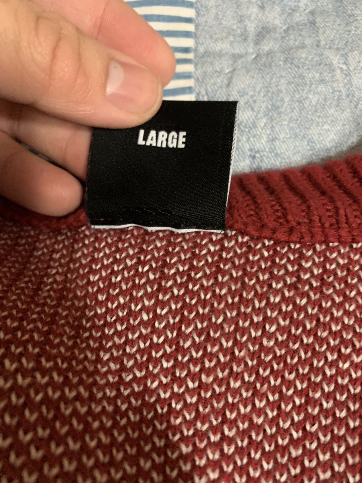 Revenge Revenge David and Goliath red knit sweater | Grailed