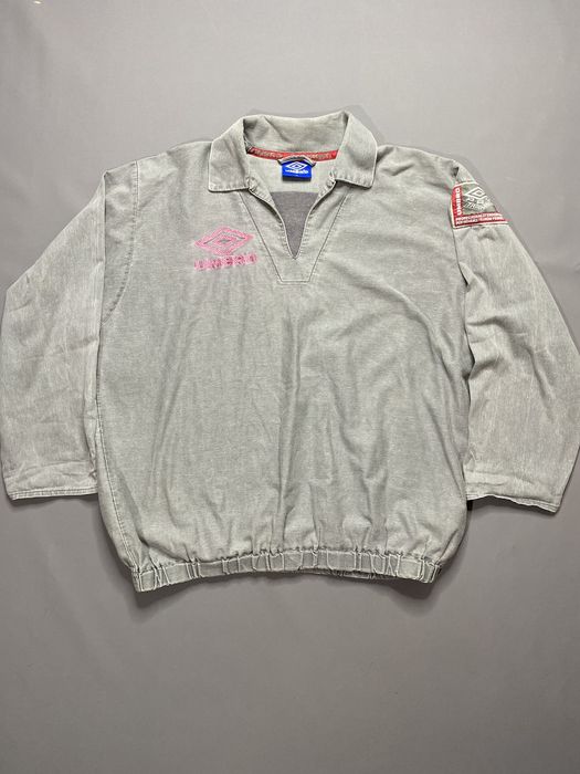 Vintage Liam Gallagher Oasis Maine Road Umbro Pro Training Drill Top ...