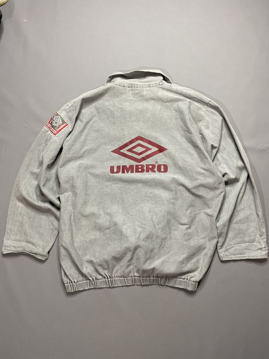 Vintage Liam Gallagher Oasis Maine Road Umbro Pro Training Drill Top ...