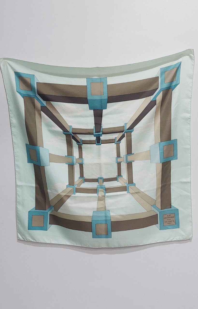 Hermes Hermès Vintage Silk Scarf Perspective By A.M. Cassandre | Grailed