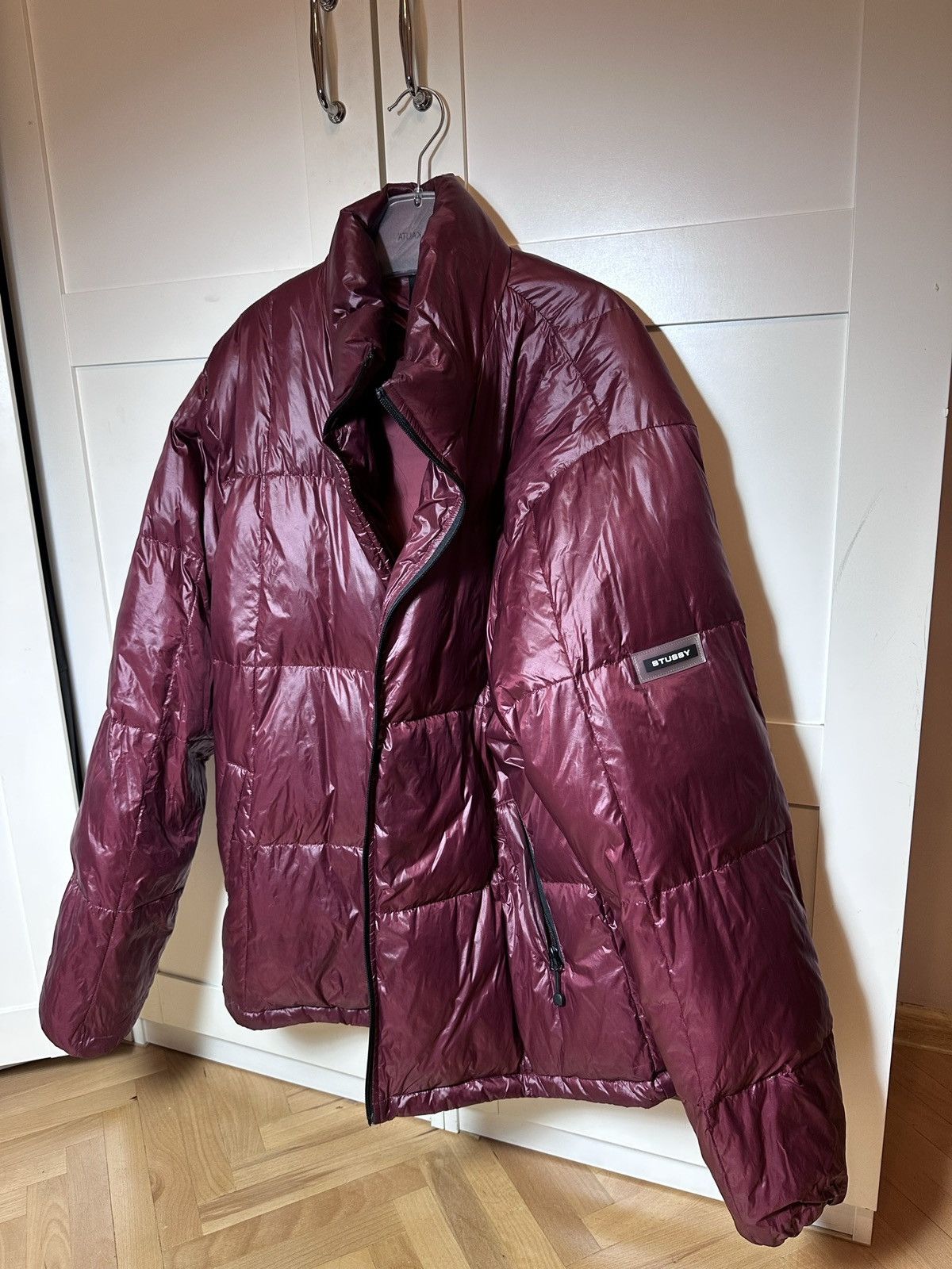 Stussy Stussy red puffer jacket | Grailed