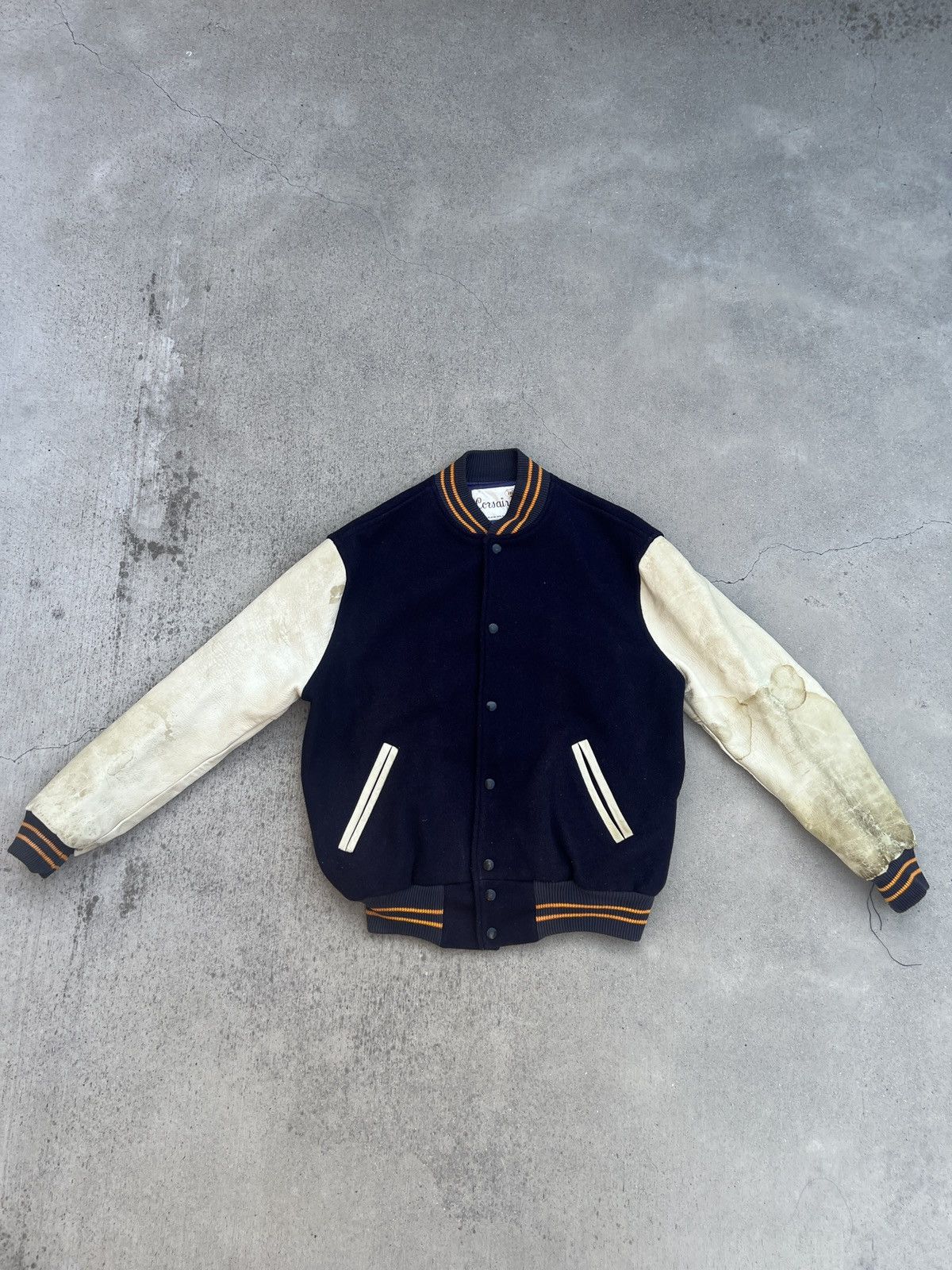 Vintage VINTAGE CORSAIR DISTRESSED LEATHER JACKET | Grailed