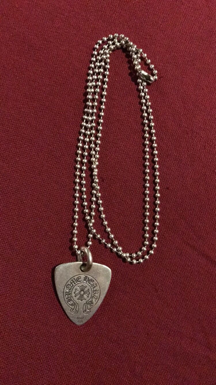 Chrome Hearts Chrome Hearts Logo Guitar Pick Chain | Grailed