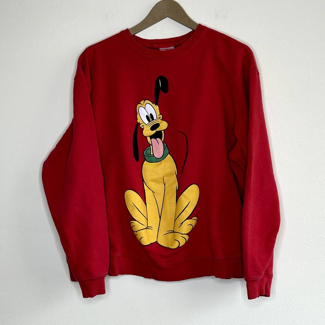 Vintage Disney Pluto Red Crewneck | Grailed