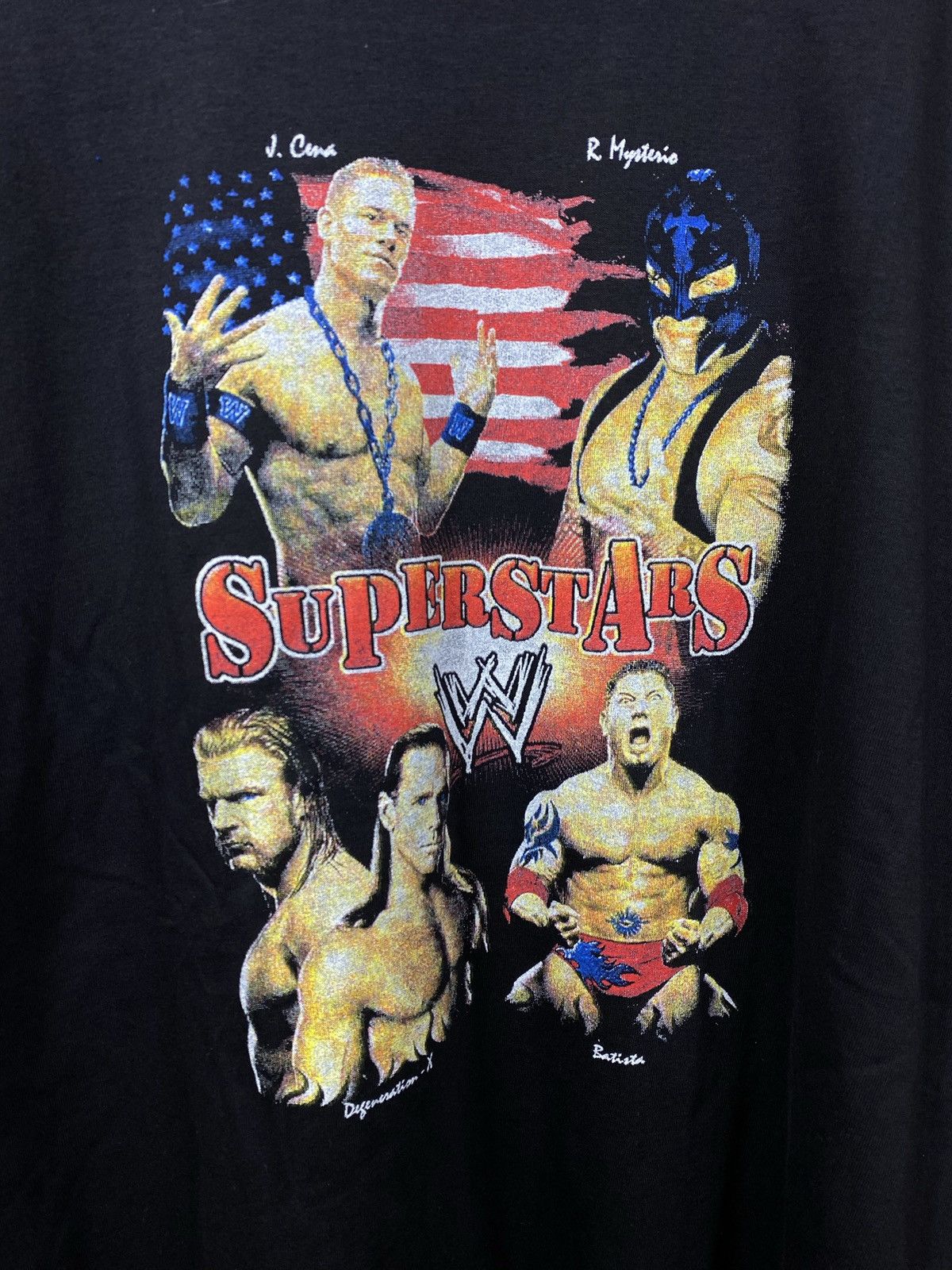 Streetwear × Vintage × Wwe 2000s y2k wrestling superstars t shirt size ...