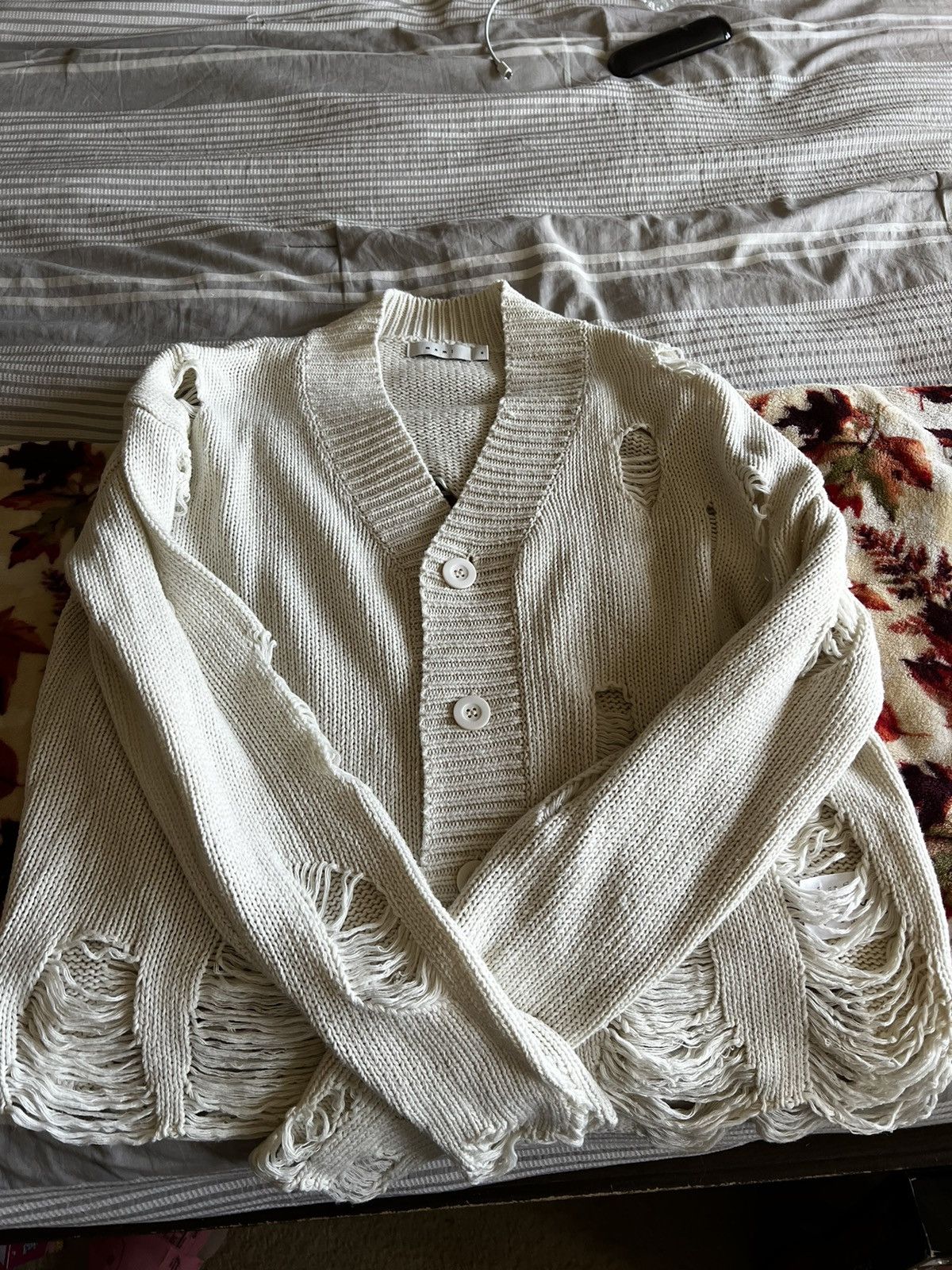 MNML Mnml Distressed Cardigan | Grailed