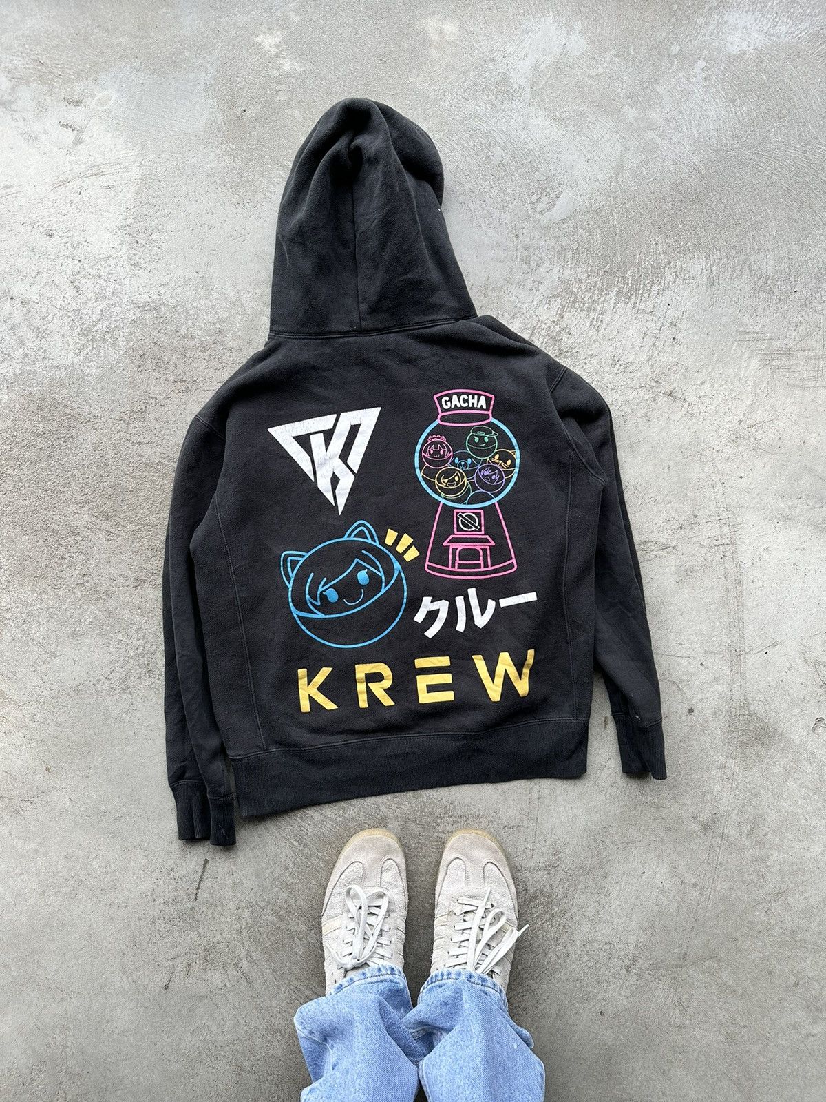 KREW × Vintage Rare Vintage Terry Kennedy KREW Skate or Die Hoodie ...